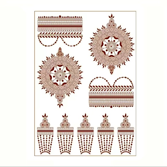 Other | Henna Style Temporary Tattoo Stickers Henna Tattoo Henna ...